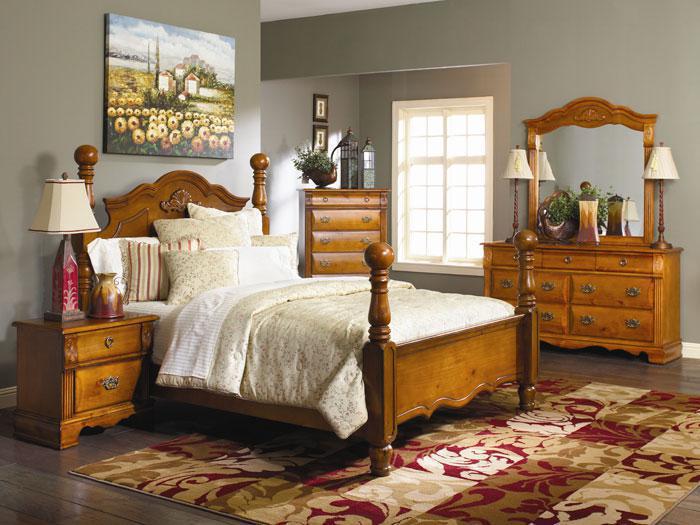 Sugar Palms Pine 5 PC. King Bedroom Set Badcock Home Furniture & More ...